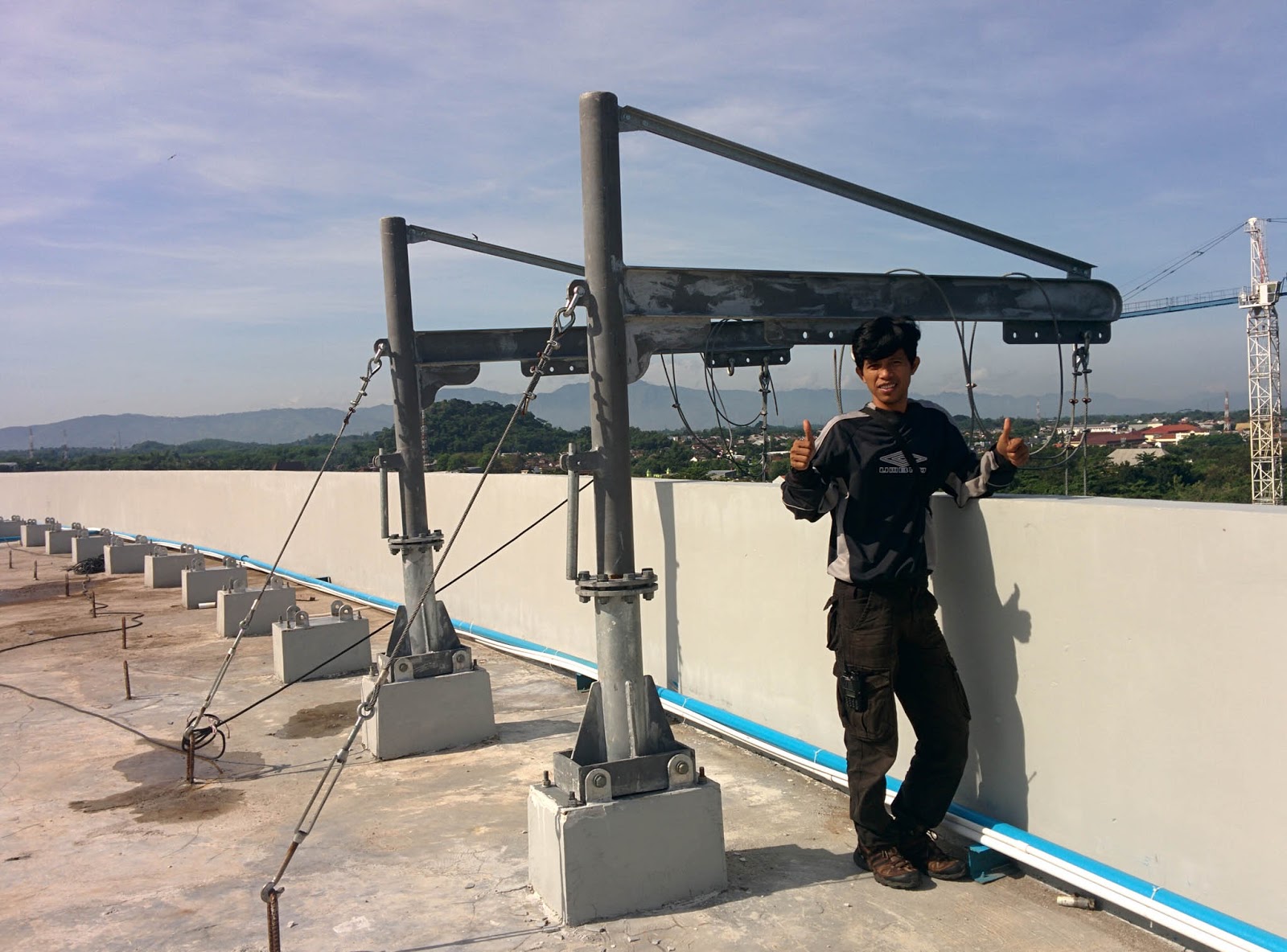 -- PT DUA PERKASA --: GONDOLA PERMANENT DAVIT SOCKET ARM - UNEJ JEMBER