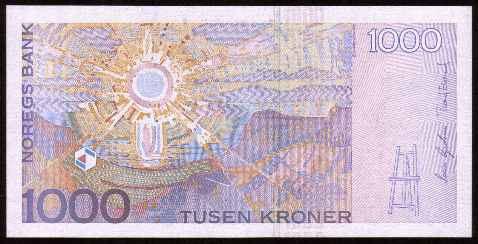 Norway 1000 Norwegian Kroner note 2001 Edvard Munch|World Banknotes ...