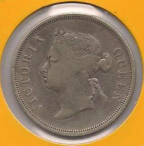 711CollectionStore: 50 cents Queen Victoria Straits Settlements Silver Coin 1888