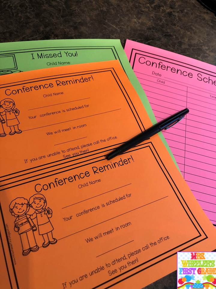 Mrs. Wheeler's First Grade Tidbits: Parent Teacher Conferences