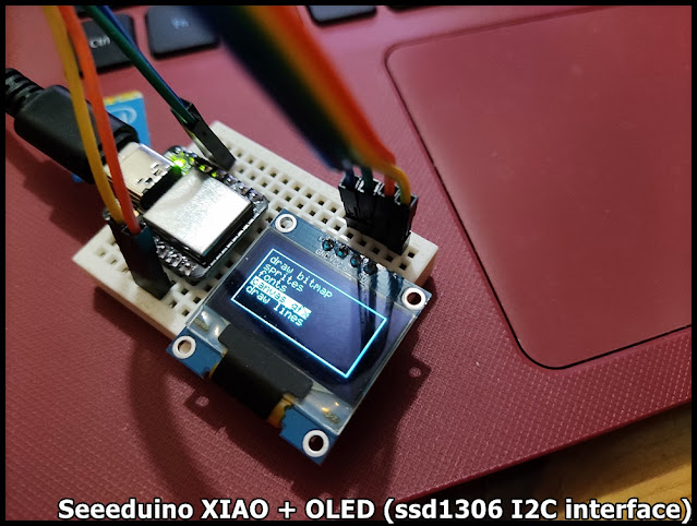 Embedded things: Seeeduino XIAO display on OLED screen (with ssd1306 ...