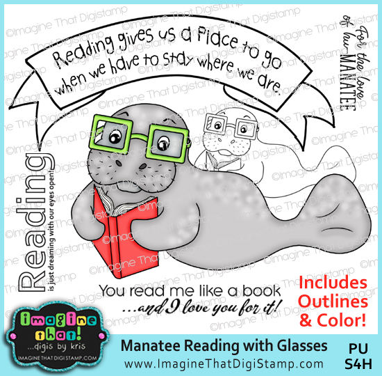 Le Doux Designs: Manatee Readers - Imagine That Digistamp