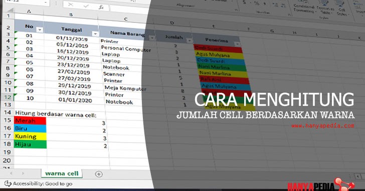 Cara Menghitung Jumlah Berdasarkan Warna Di Excel Ide Perpaduan Warna ... Cara Menghitung Jumlah Berdasarkan Warna Di Excel Ide Perpaduan Warna ...