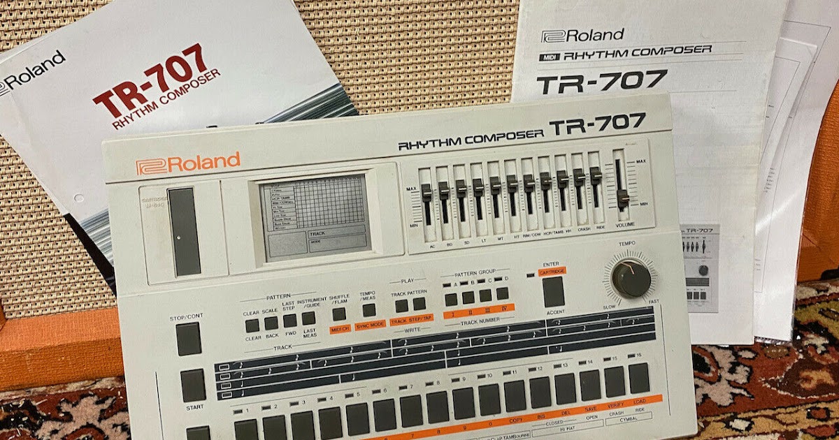 MATRIXSYNTH: Vintage Roland TR-707 Drum Machine SN 589011 w/ Docs