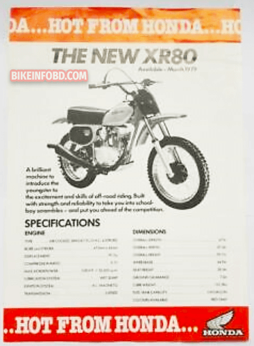 Honda XR80 Specifications, Review, Top Speed, Picture, Engine, Parts & History
