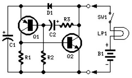 Rangkaian Flasher LED 12 Volt Sein Motor dan Mobil