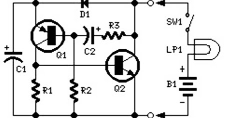 Rangkaian Flasher LED 12 Volt Sein Motor dan Mobil