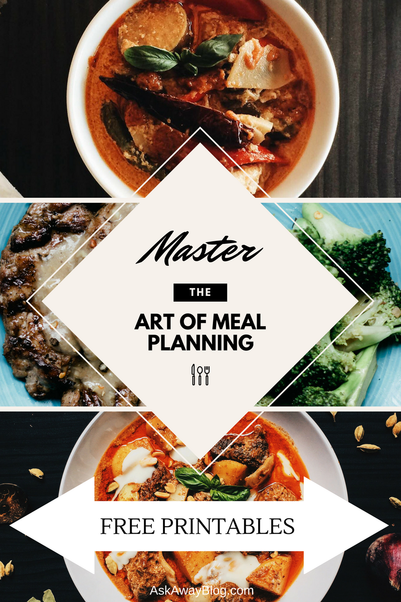 Ask Away Blog: Master the Art of Meal Planning ||Free Printables||
