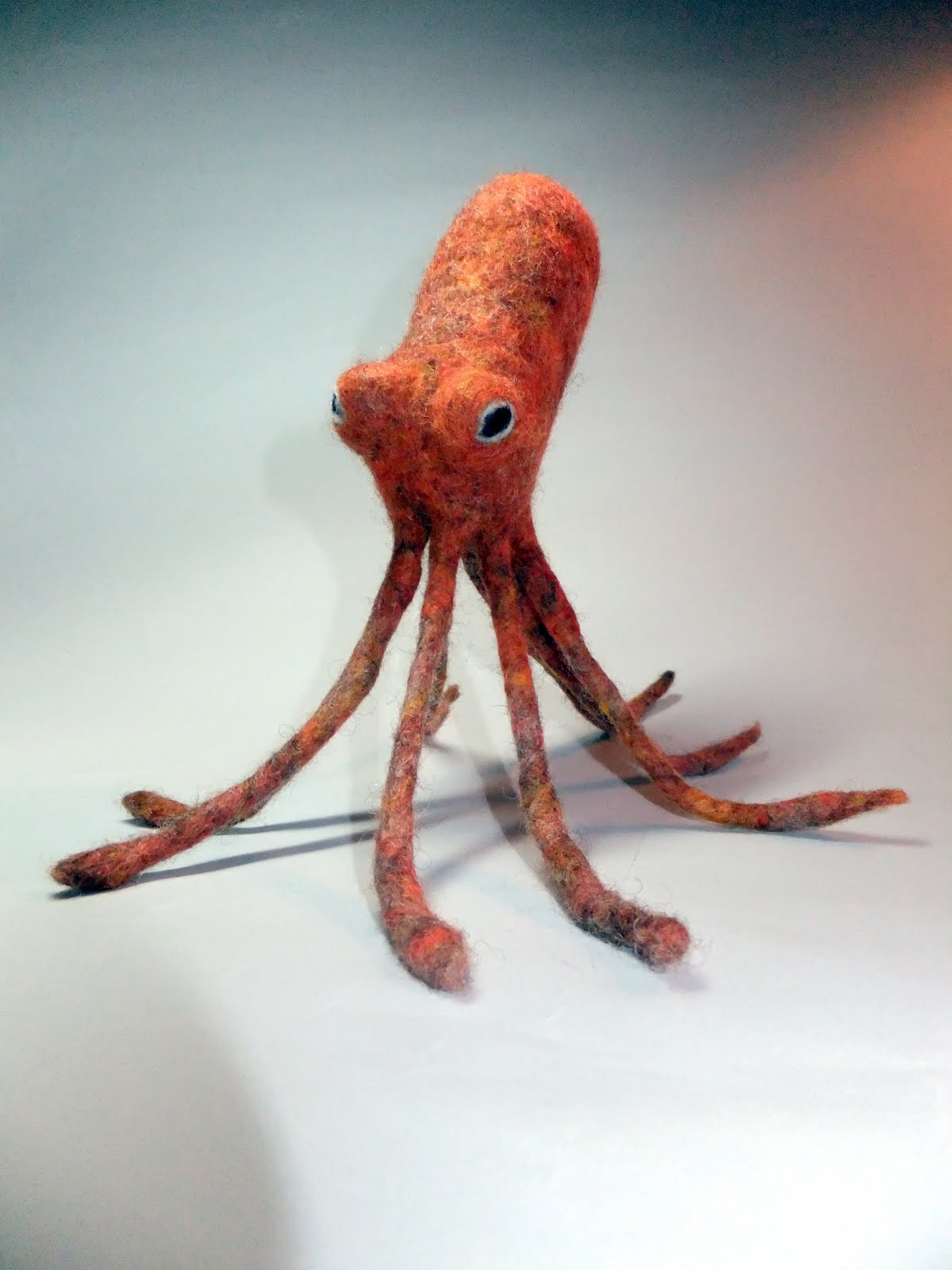 Louie Girl Fiberarts: Orange Octopus