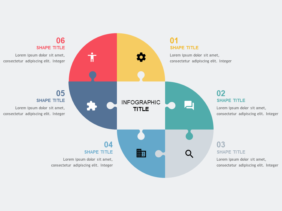 Pie Overlap Jigsaw PowerPoint Templates - PowerPoint Free