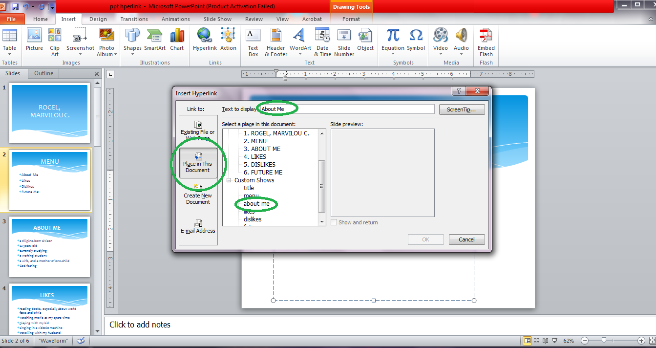Creating a Hyperlink in a PowerPoint Presentation: Creating a Hyperlink ...
