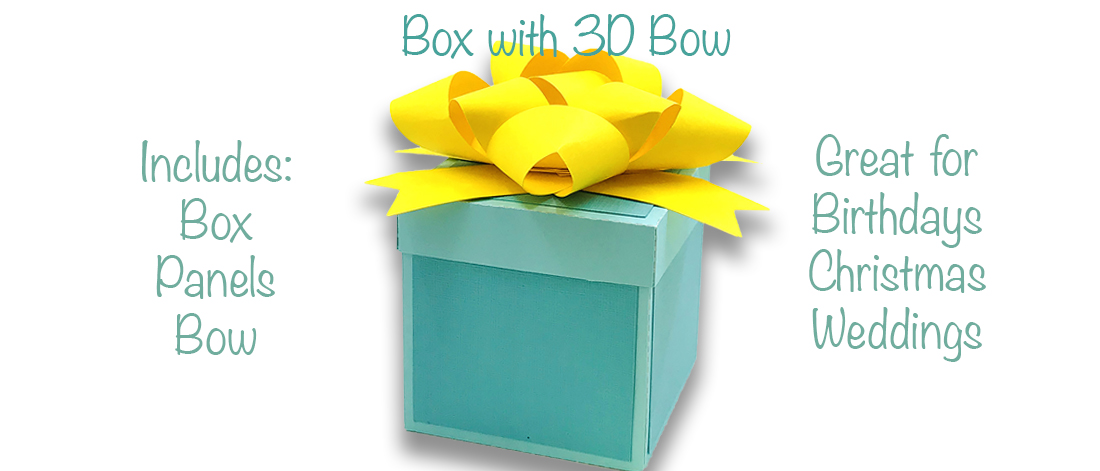 Square Box with 3D Bow - Paper Closet Designs