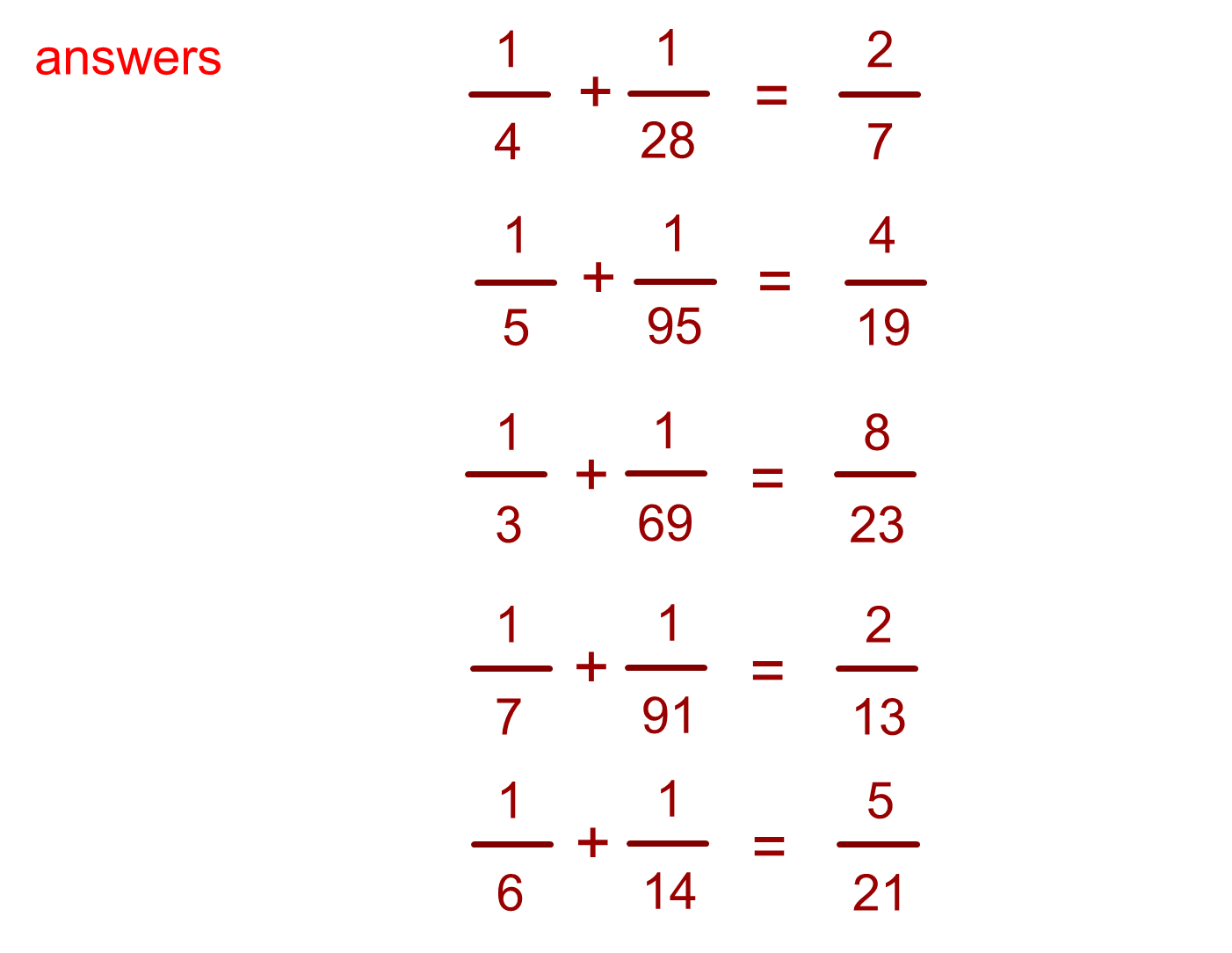 MEDIAN Don Steward mathematics teaching: Egyptian fractions MEDIAN Don Steward mathematics teaching: Egyptian fractions