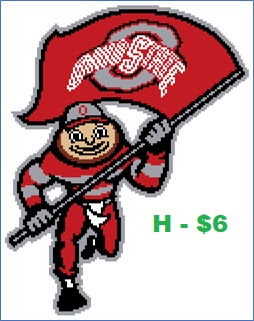 EASY PATTERNS: The Ohio State University Buckeyes cross-stitch pattern