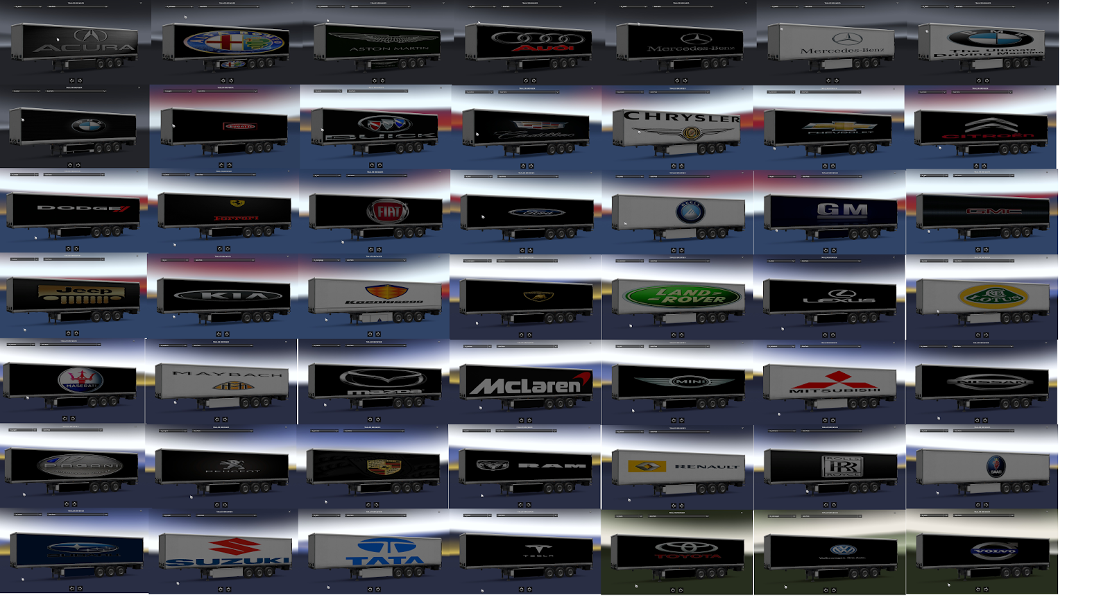 Agent X's blog: Car Logo Trailer Pack for ETS2 released!