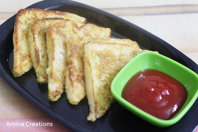 AMINA CREATIONS: TOAST WITH A TWIST/ EGG DIPPED BREAD TOAST