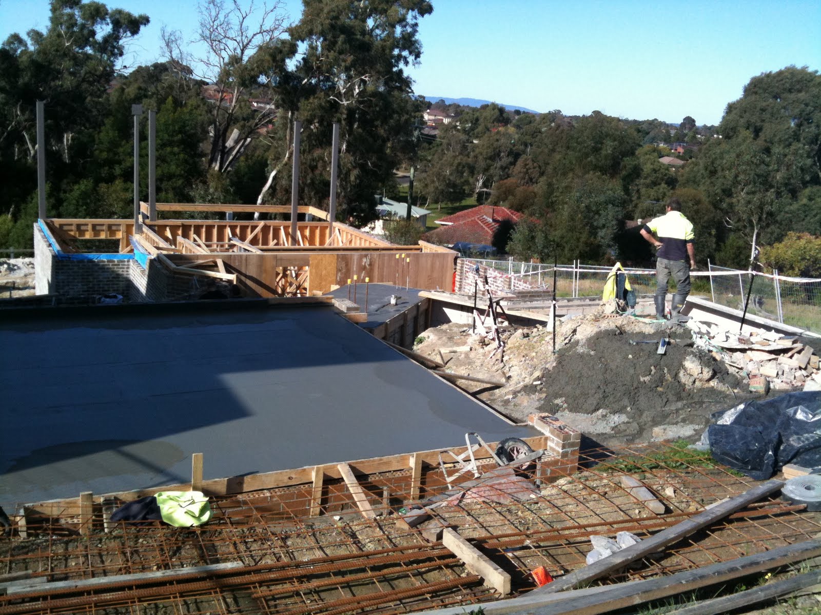 Sugarloaf Drive Build: 2nd concrete slab & front entry slab poured
