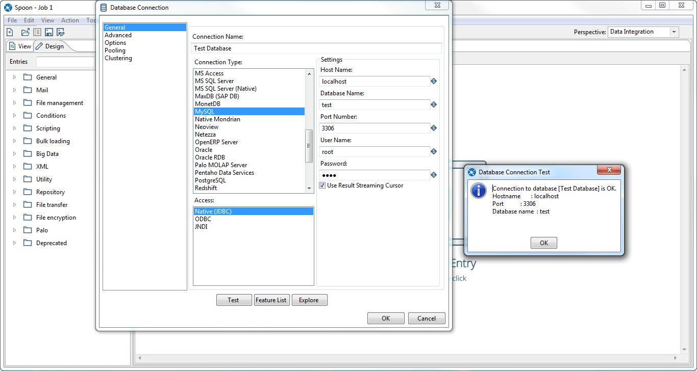 Homemade Diy Howto Make Spoon Pentaho Database Connection Error Connecting To Database