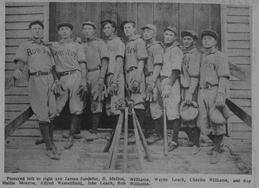 Ohio County, Kentucky History: 1915 Rob Roy baseball team