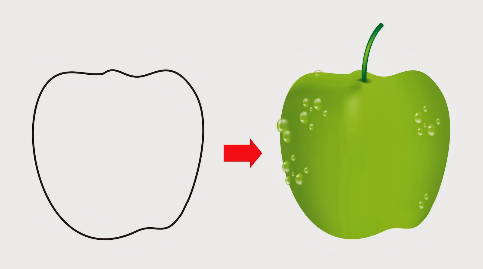 How to make realistic apple vector with Corel | Drawing with Corel