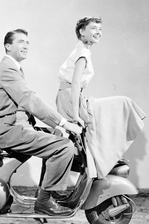 Interesting and Funny Vintage Photos of Audrey Hepburn on a Vespa ...