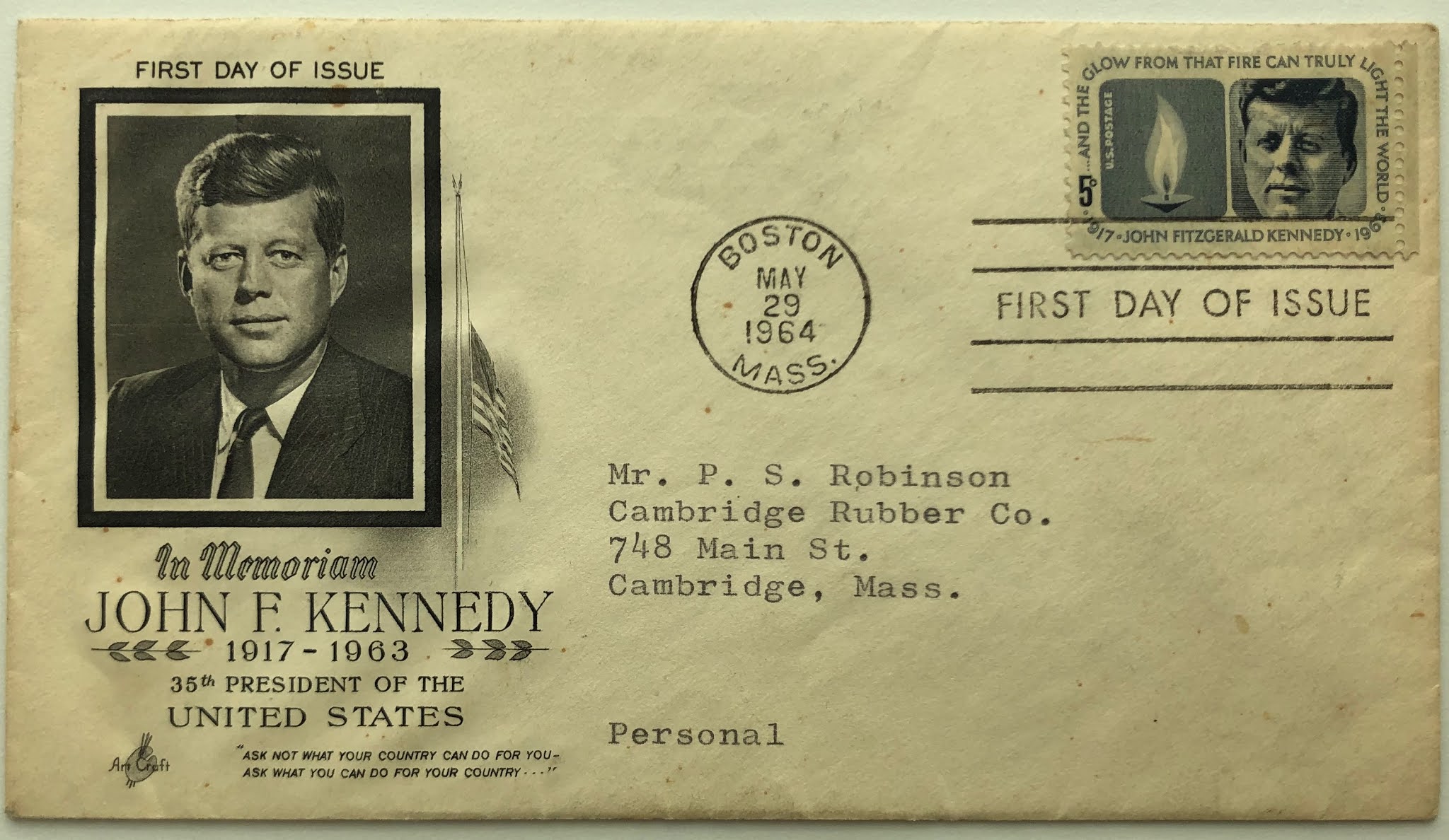 Hilton Hotel Philately: Statler Hilton Boston Kennedy Memorial 1964 ...