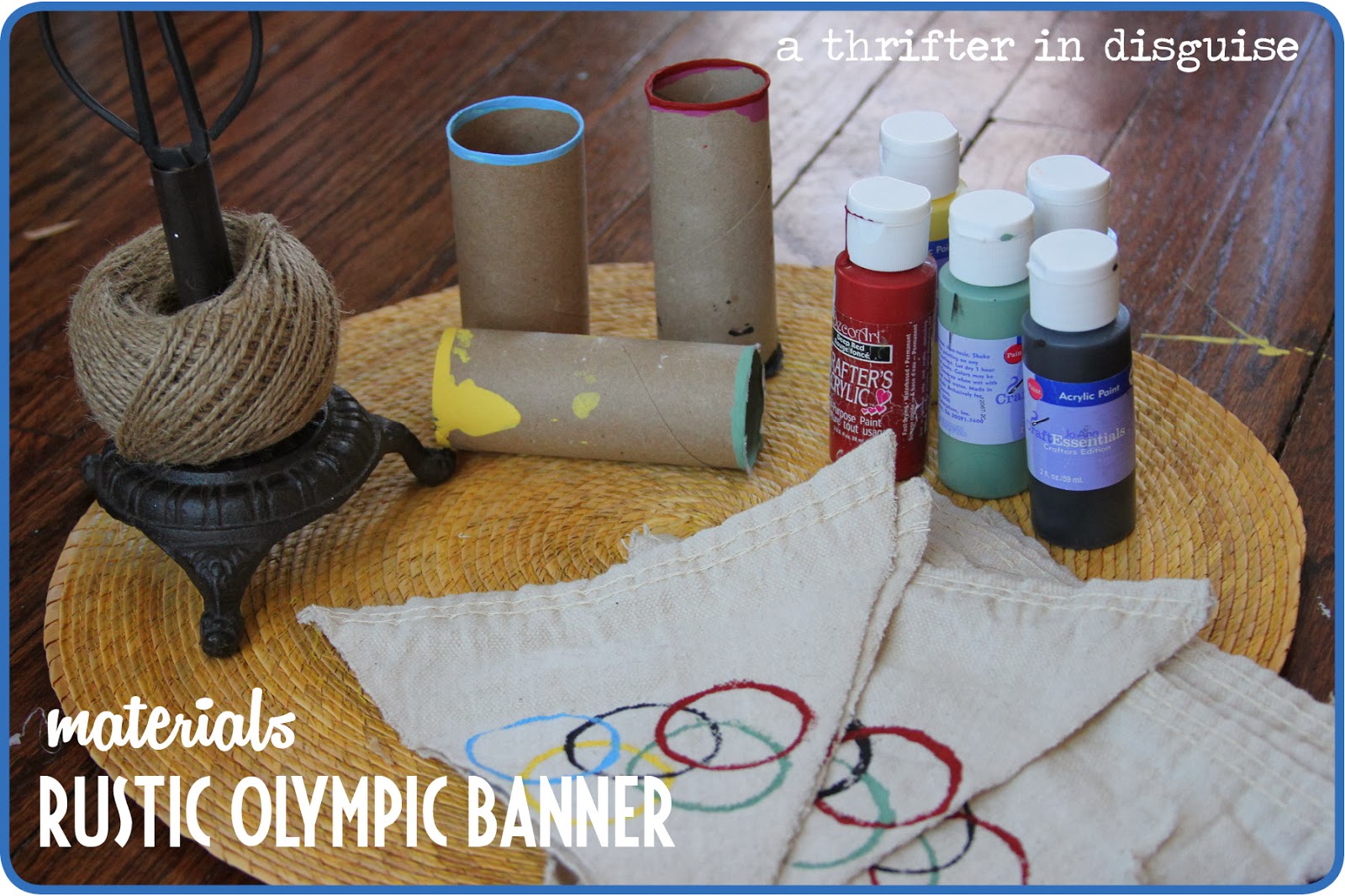 A Thrifter in Disguise: DIY Rustic Olympic Banner