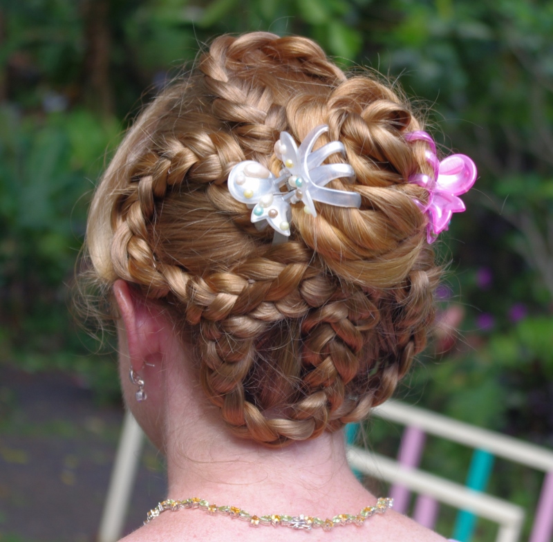 Braids & Hairstyles for Super Long Hair: Flower Updo~ Easter 2013