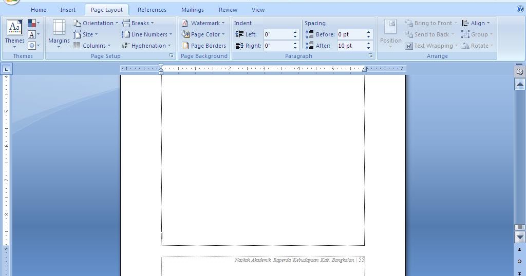 Membuat Page Layout Potrait dan Lanscape dalam satu file Microsoft Word ...