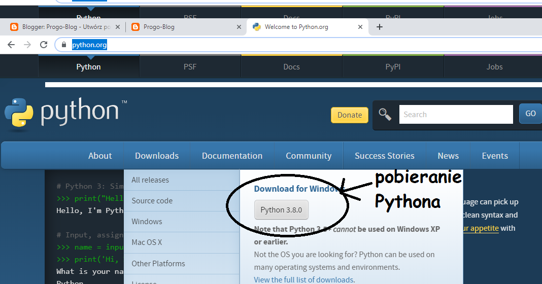 Progo-Blog: Instalacja Pythona