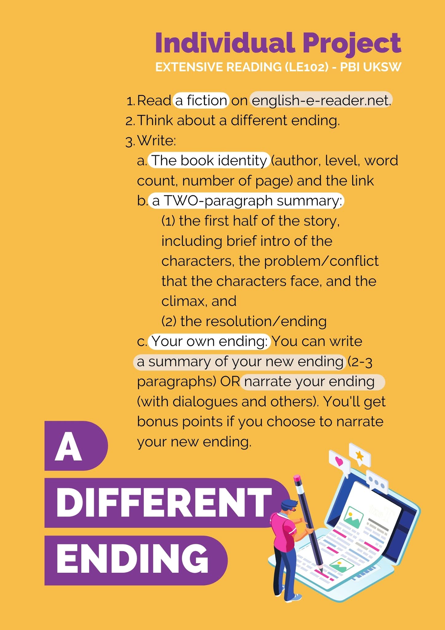 Daniel's Teaching Den: ER: A different ending