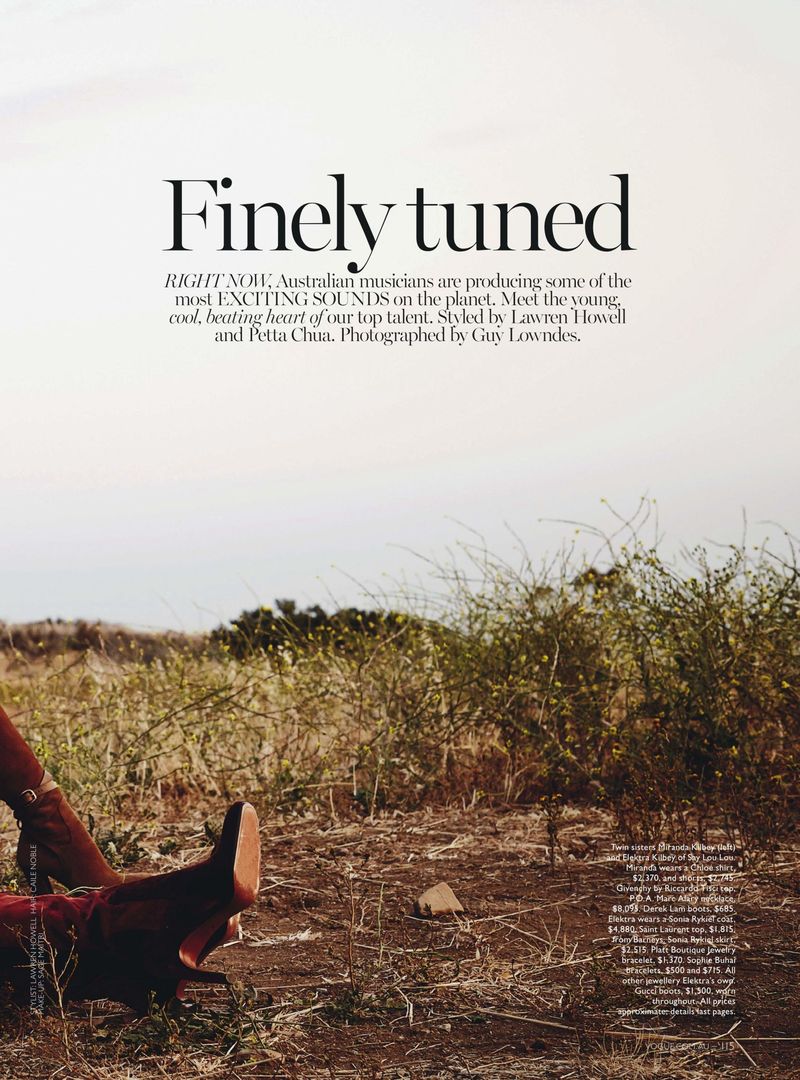 Duchess Dior: "Finely Tuned" Miranda and Elektra Kilbey for Vogue ...