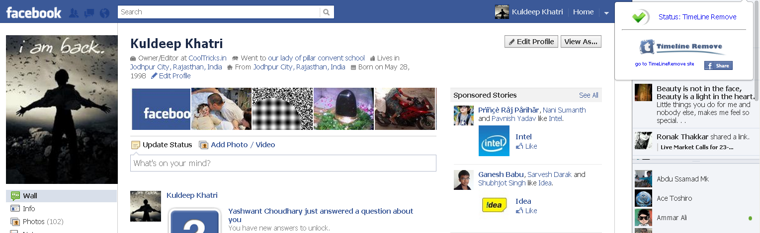 How to Get Old Facebook Layout Easily ~ CoolTricks