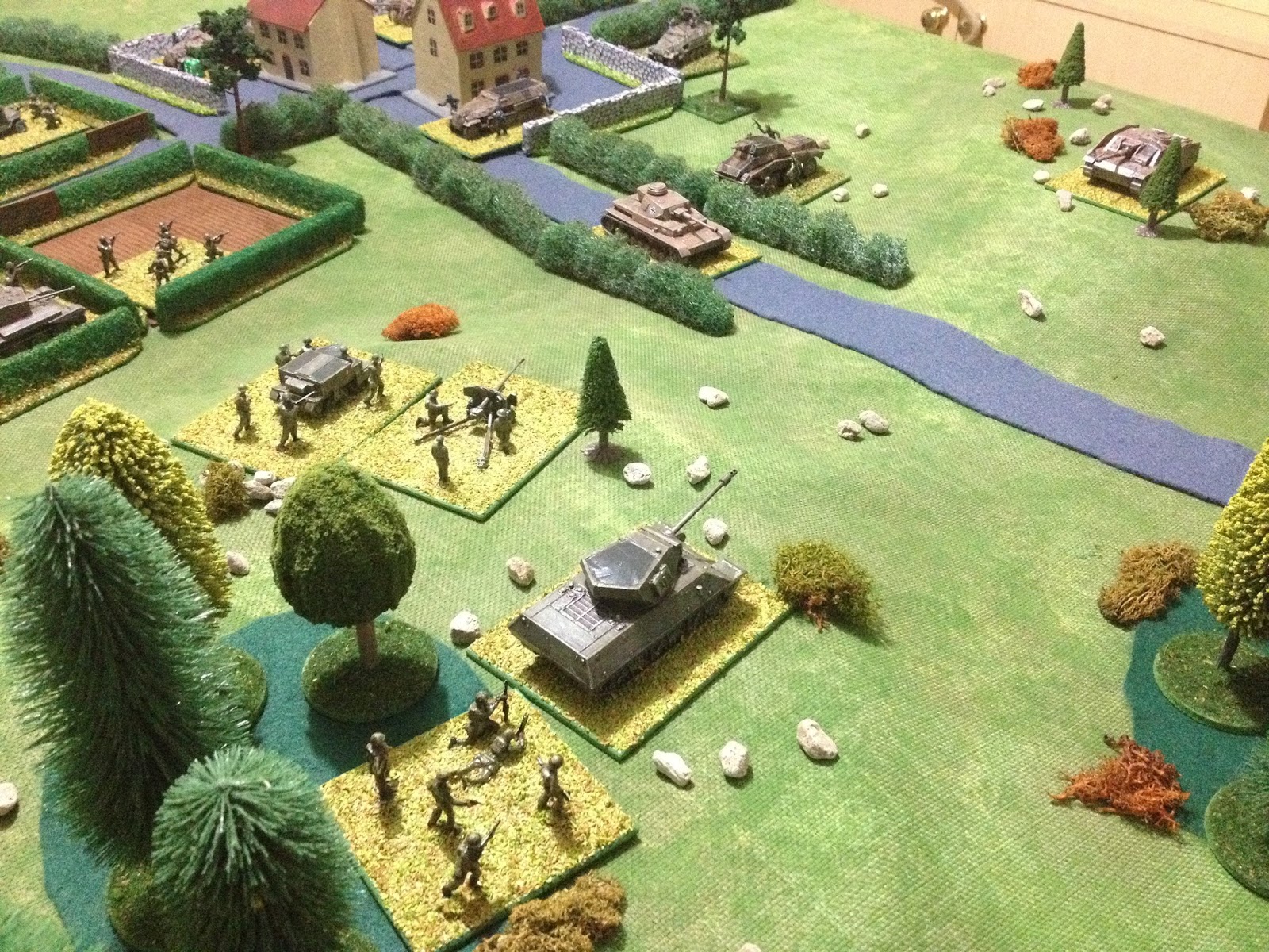 Grid based wargaming - but not always: Finishing off a battle mat