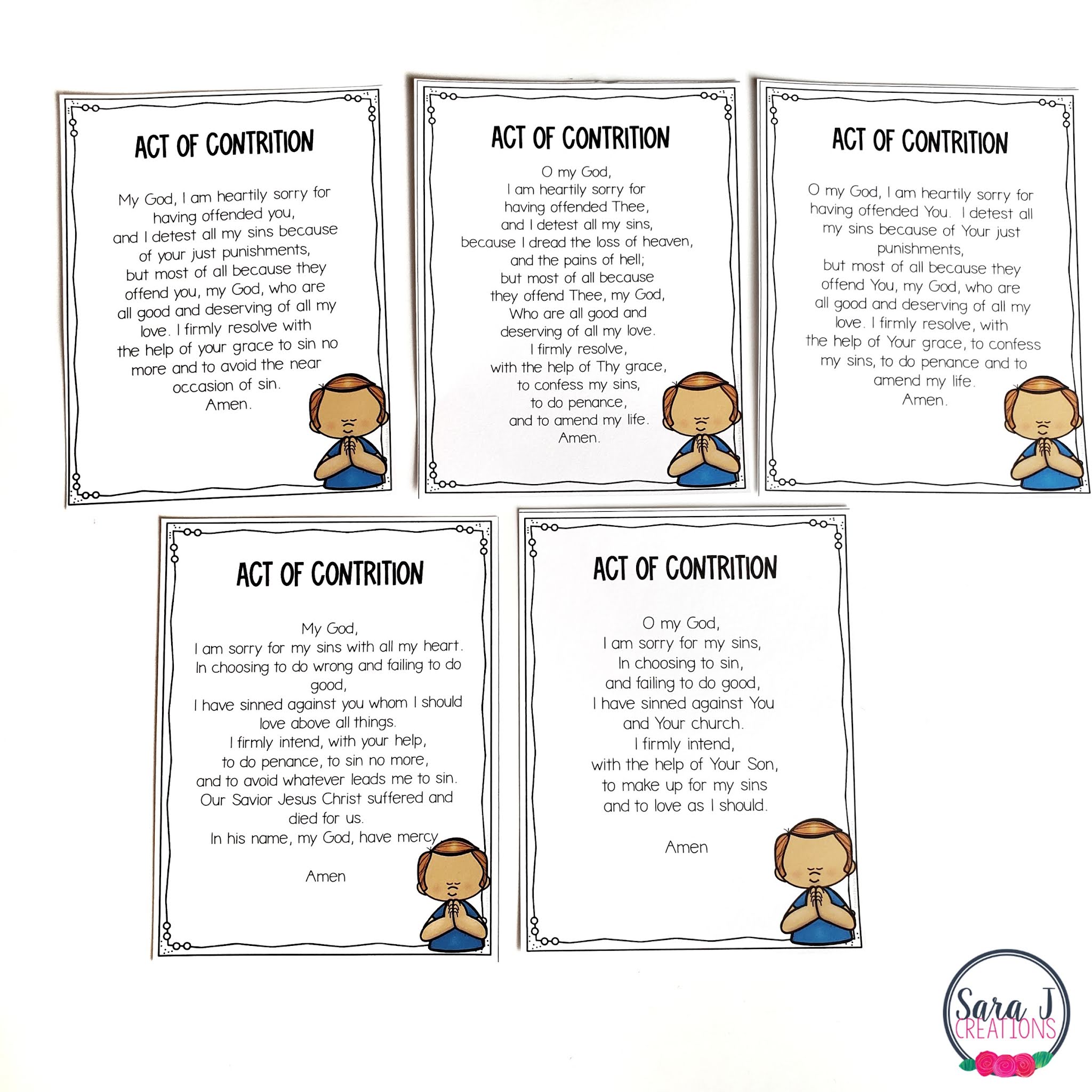 Catholic Bulletin Board All About Teaching Prayer | Sara J Creations