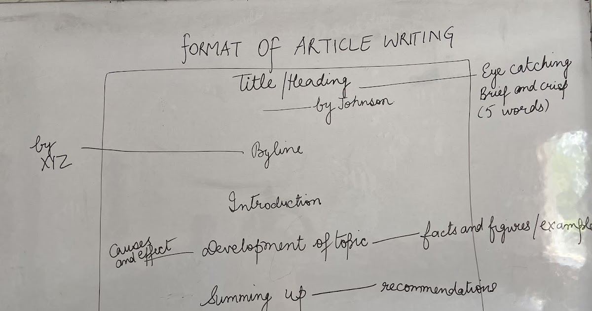 ARTICLE WRITING FORMAT AND TIPS FOR EFFECTIVE ARTICLE WRITING for class ...