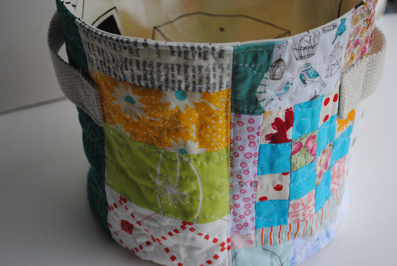 1/4" mark: Tutorial: Patchwork Bucket