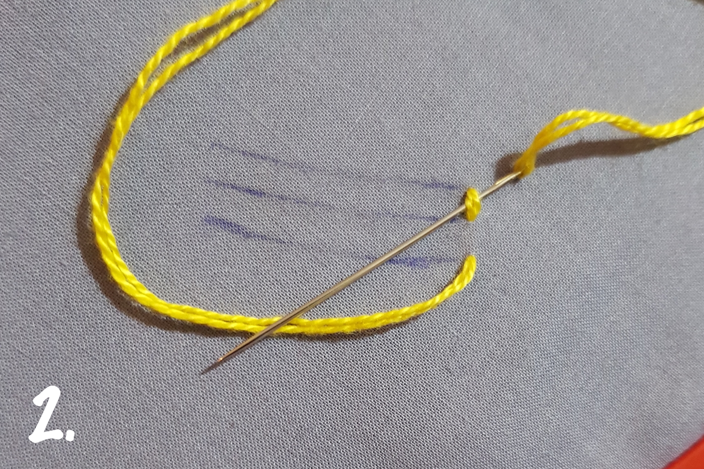 Royce's Hub: Decorative Embroidery Stitches: Basque Knot Stitch