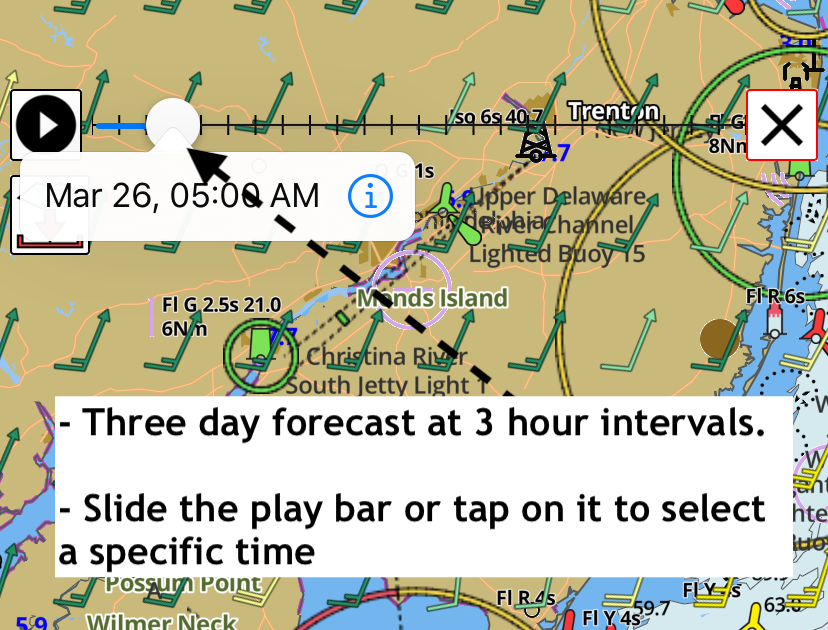 i-Boating: Temporal wind prediction overlays