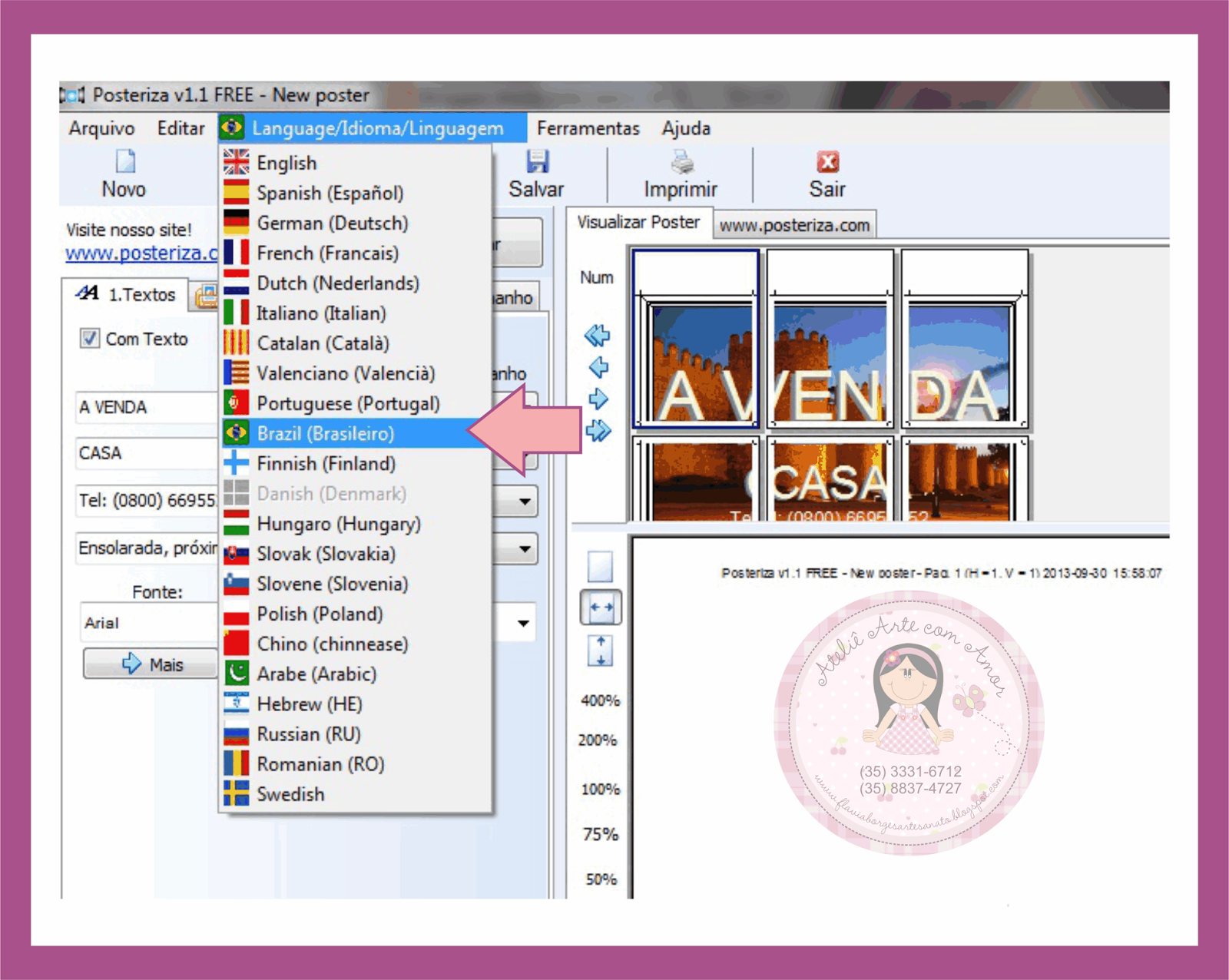 Ateliê Arte com amor: Como ampliar moldes, imagens e imprimir banners?
