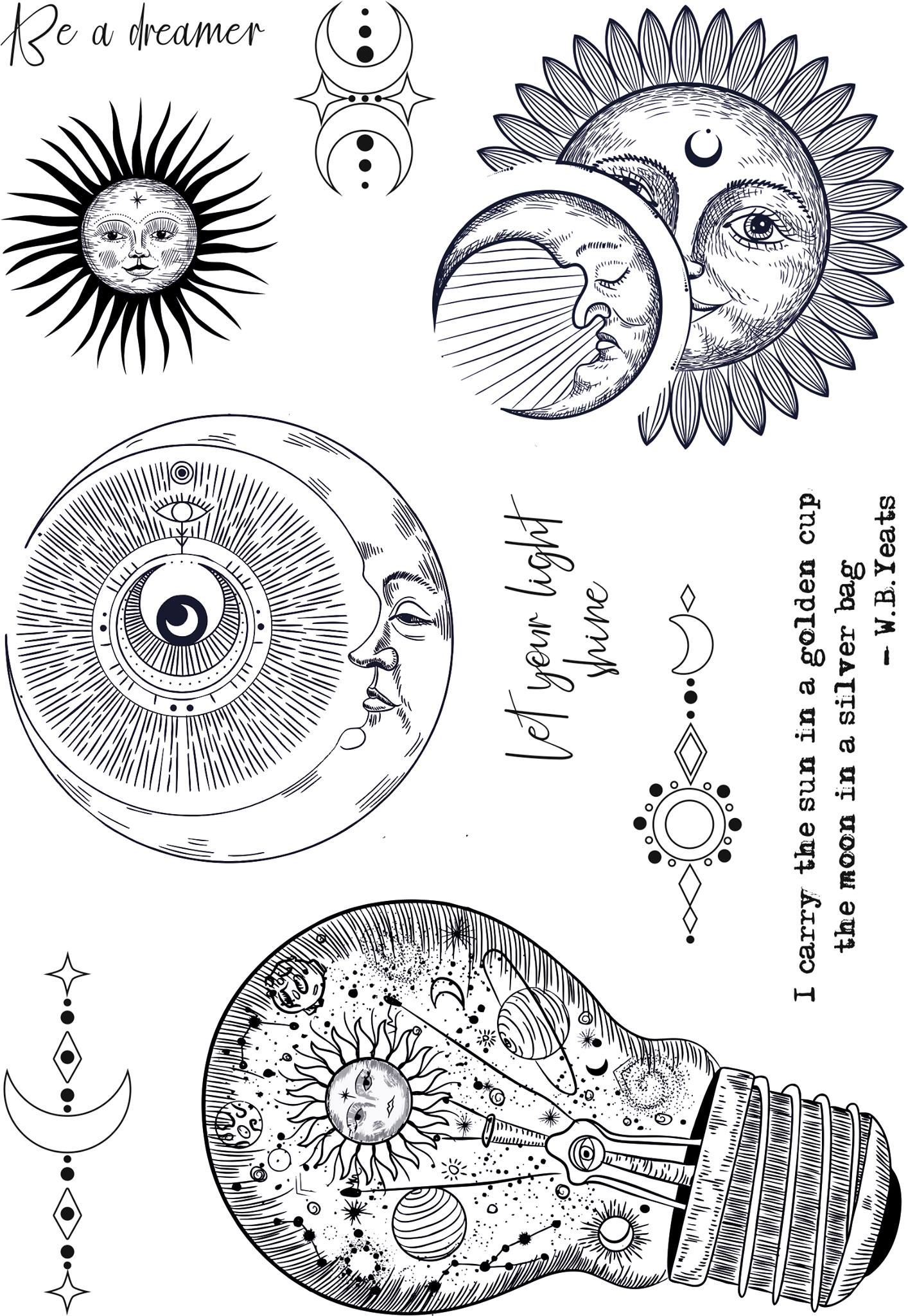 A Crafting Niche: Funky Fossil New Stamp Set "Celestial" Preview