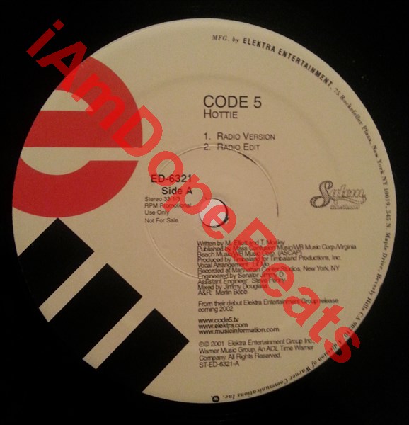 iAmDopeBeats Catalog: Code5 - Hottie [Promo Vinyl Single]