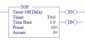 OFF Delay Timer using PLC