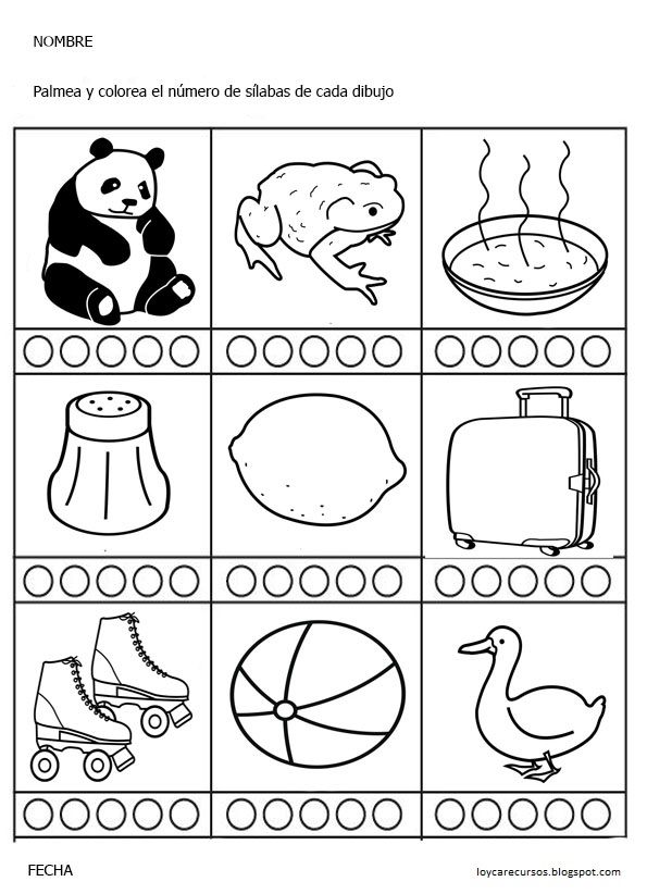 RECURSOS DE EDUCACIÓN INFANTIL: ¿CUÁNTAS SÍLABAS TIENE?