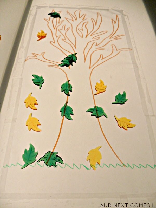 Sticky Fall Tree Light Table Activity | And Next Comes L - Hyperlexia ...