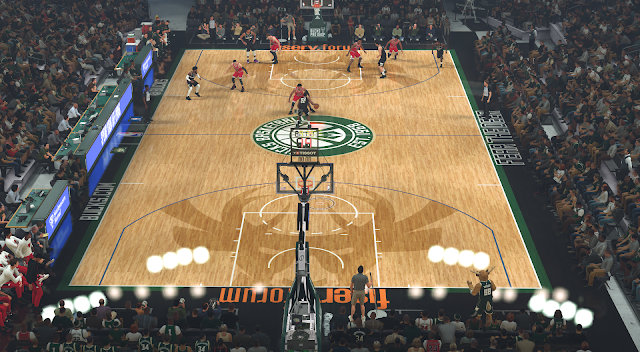 NBA 2K20 Milwaukee Bucks (Statement) Court and Arena by rtomb_03