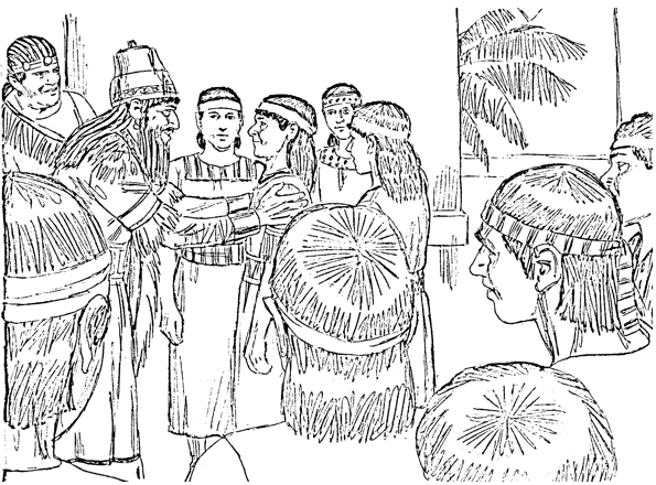 Daniel And His 3 Friends Coloring Pages