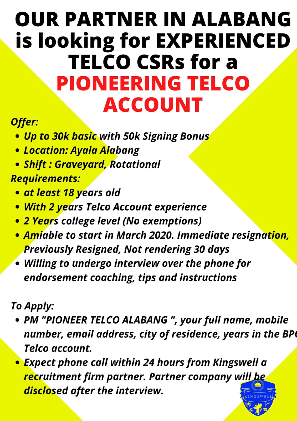 BPO and Call Center Job Openings
