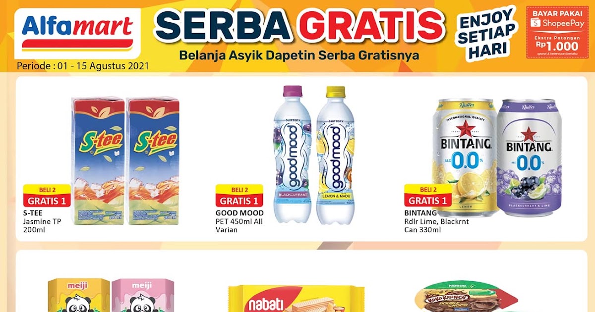 Alfamart Promo Serba Gratis Periode 16 31 Agustus 2021 Scanharga