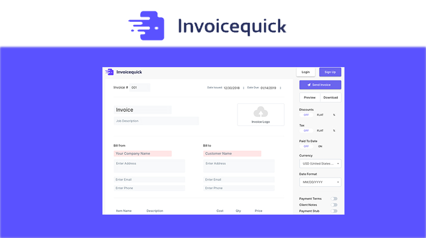Quick Invoices - Invoice Template